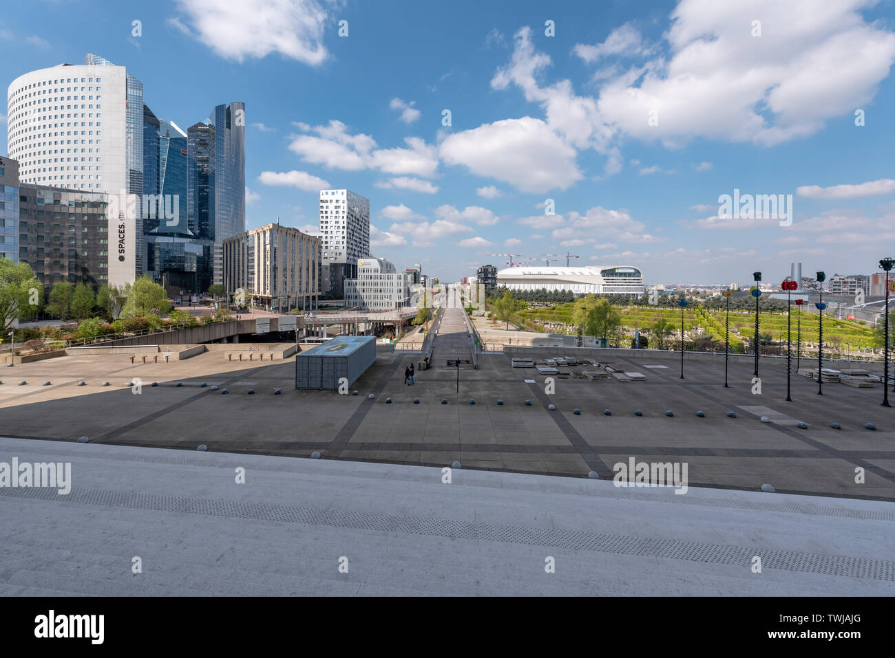 Paris, La Defense, France - April 14, 2019 : Skyscrapers of La Defense ...