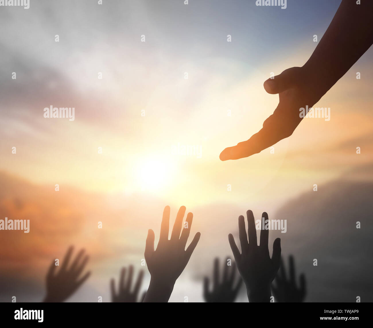 Hand to help Stock Photo - Alamy