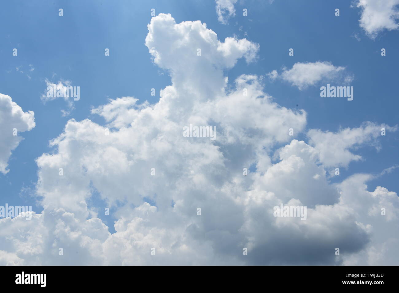 Blue sky, white clouds, high-definition material Stock Photo - Alamy