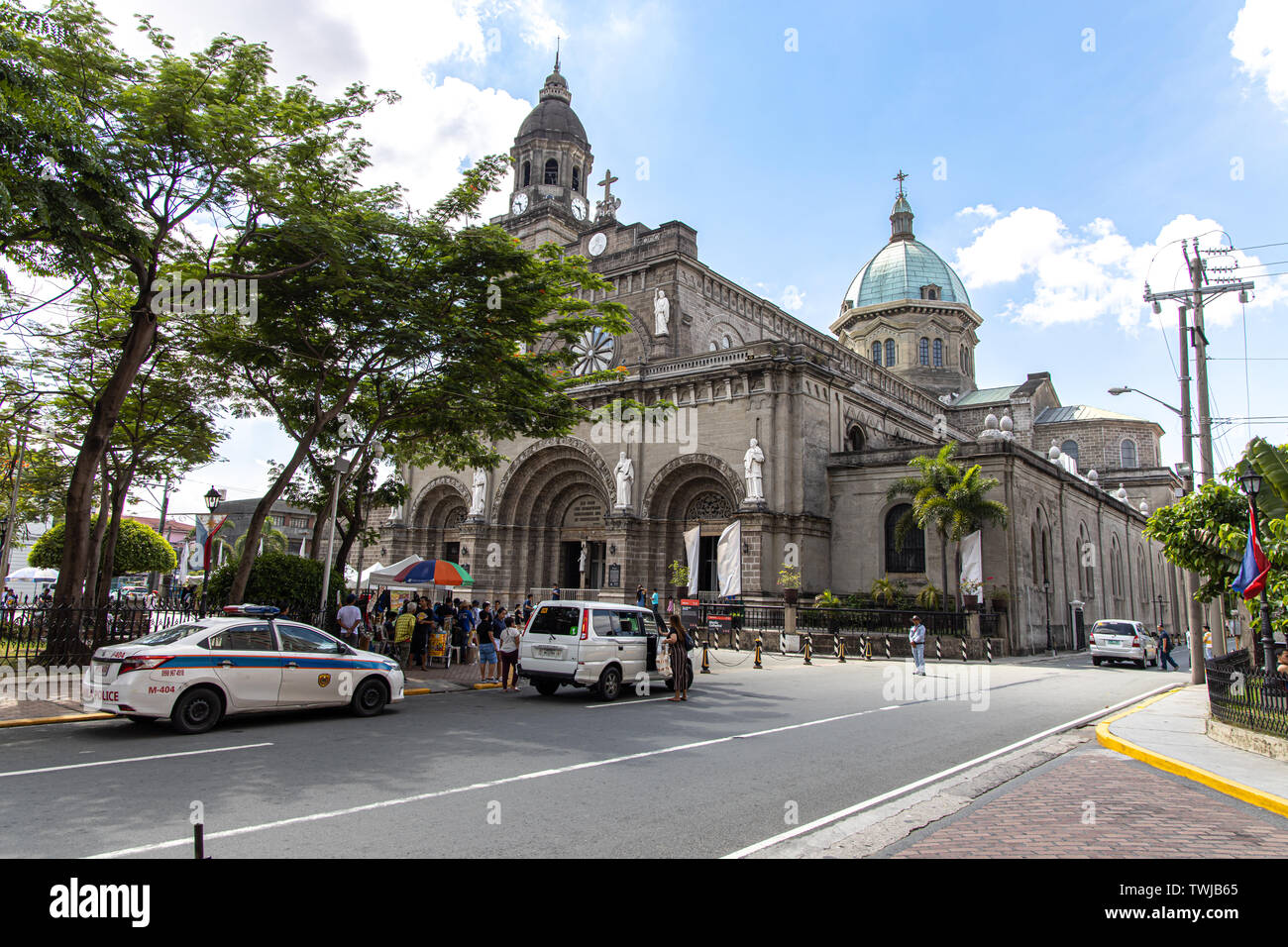 June 9,2019 People visiting the Manila Cathedral at Intramuros, Manila ...