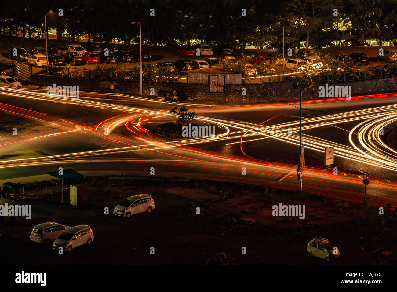 Night cityscape at Pune India Stock Photo - Alamy