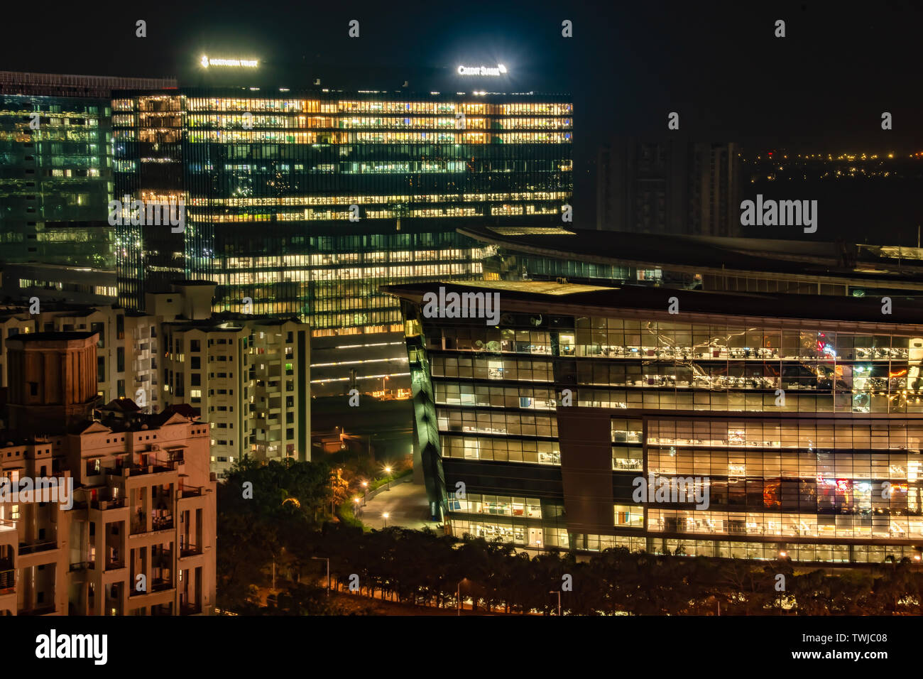 Night cityscape at Pune India Stock Photo - Alamy