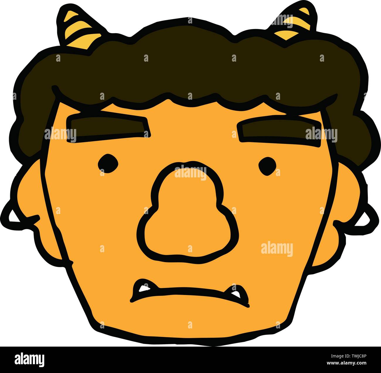 This is an illustration of a hand-painted Japanese demon Stock Vector ...