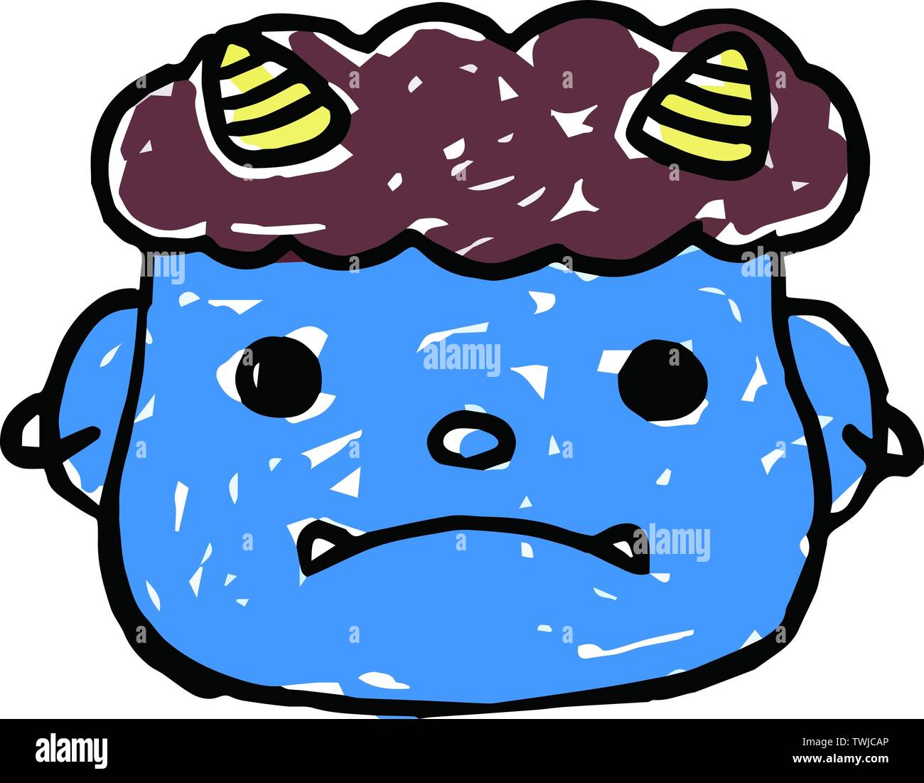 This is an illustration of a hand-painted Japanese demon Stock Vector ...