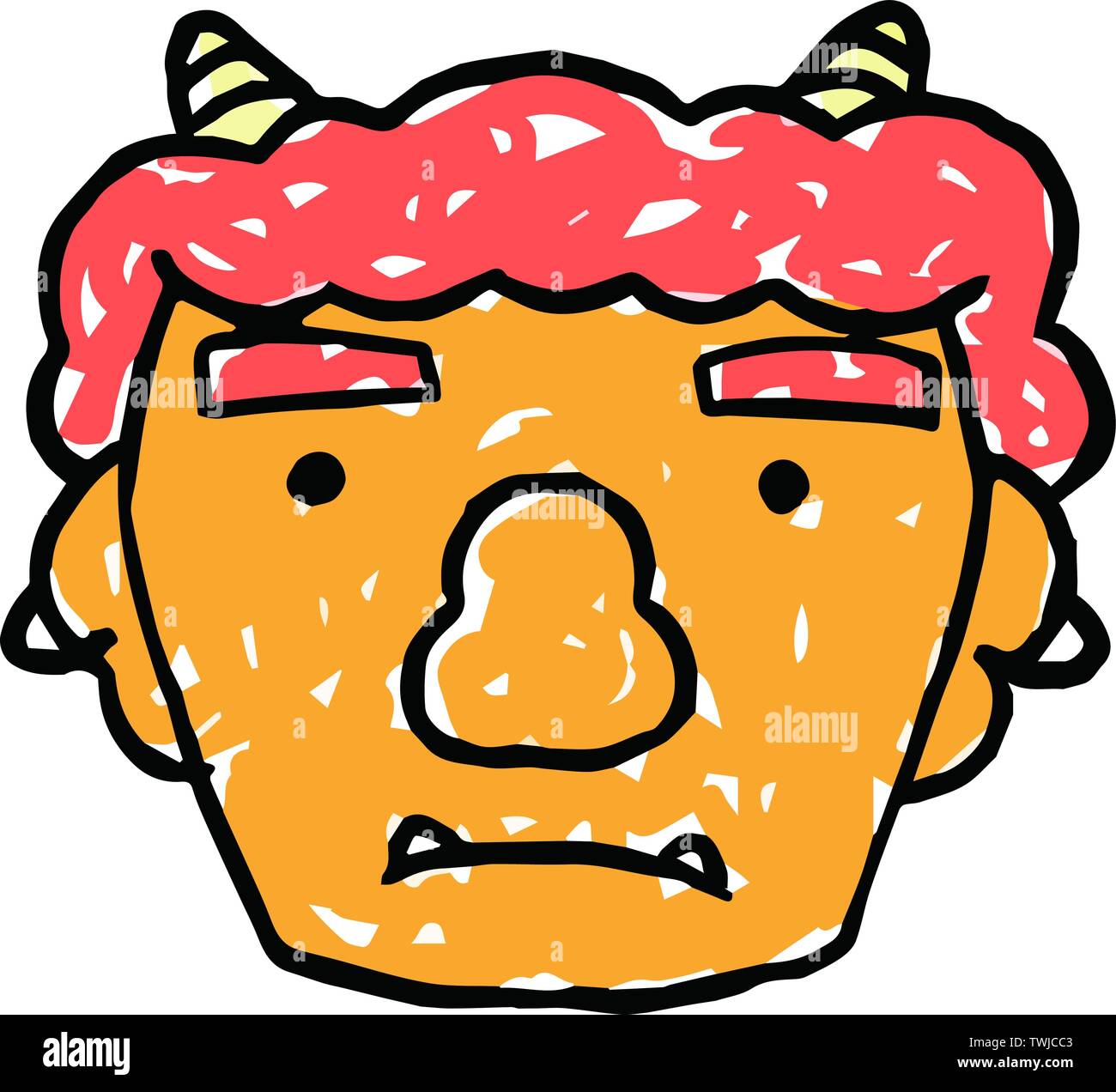 This is an illustration of a hand-painted Japanese demon Stock Vector ...