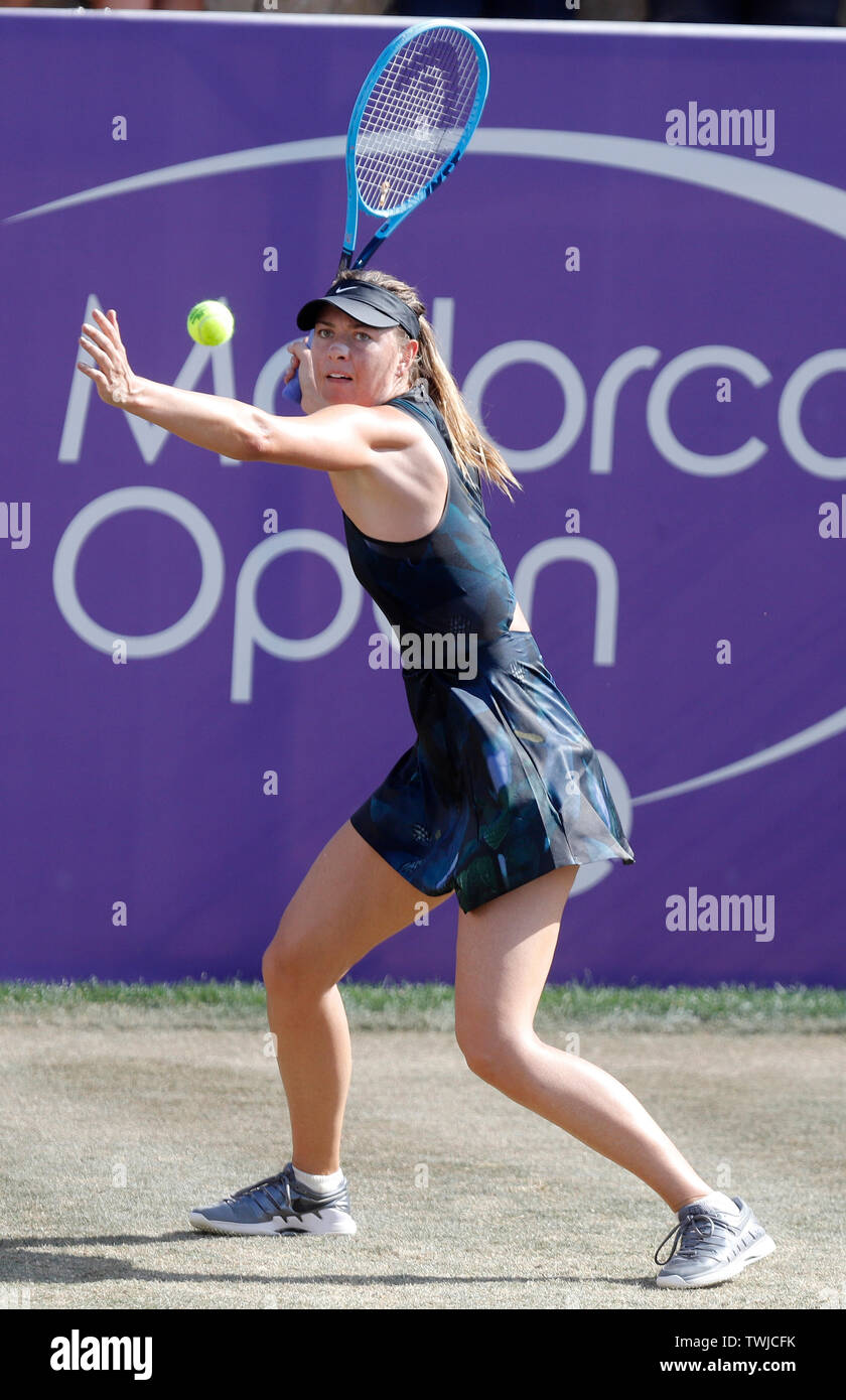 Calvia, Spain. 20th June, 2019. Russian player Maria Sharapova hits the ...