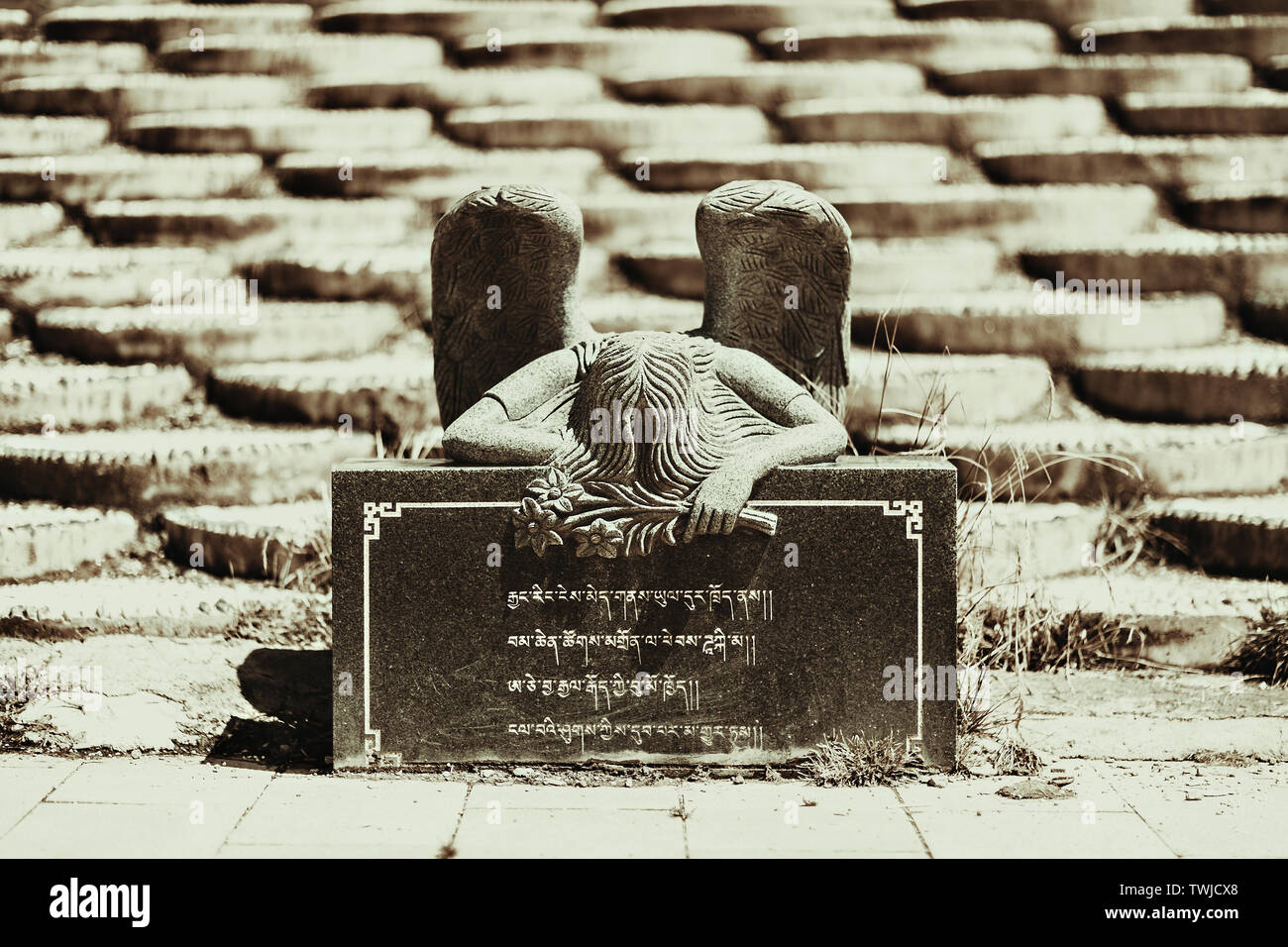 The angel of death on the celestial burial platform Stock Photo - Alamy