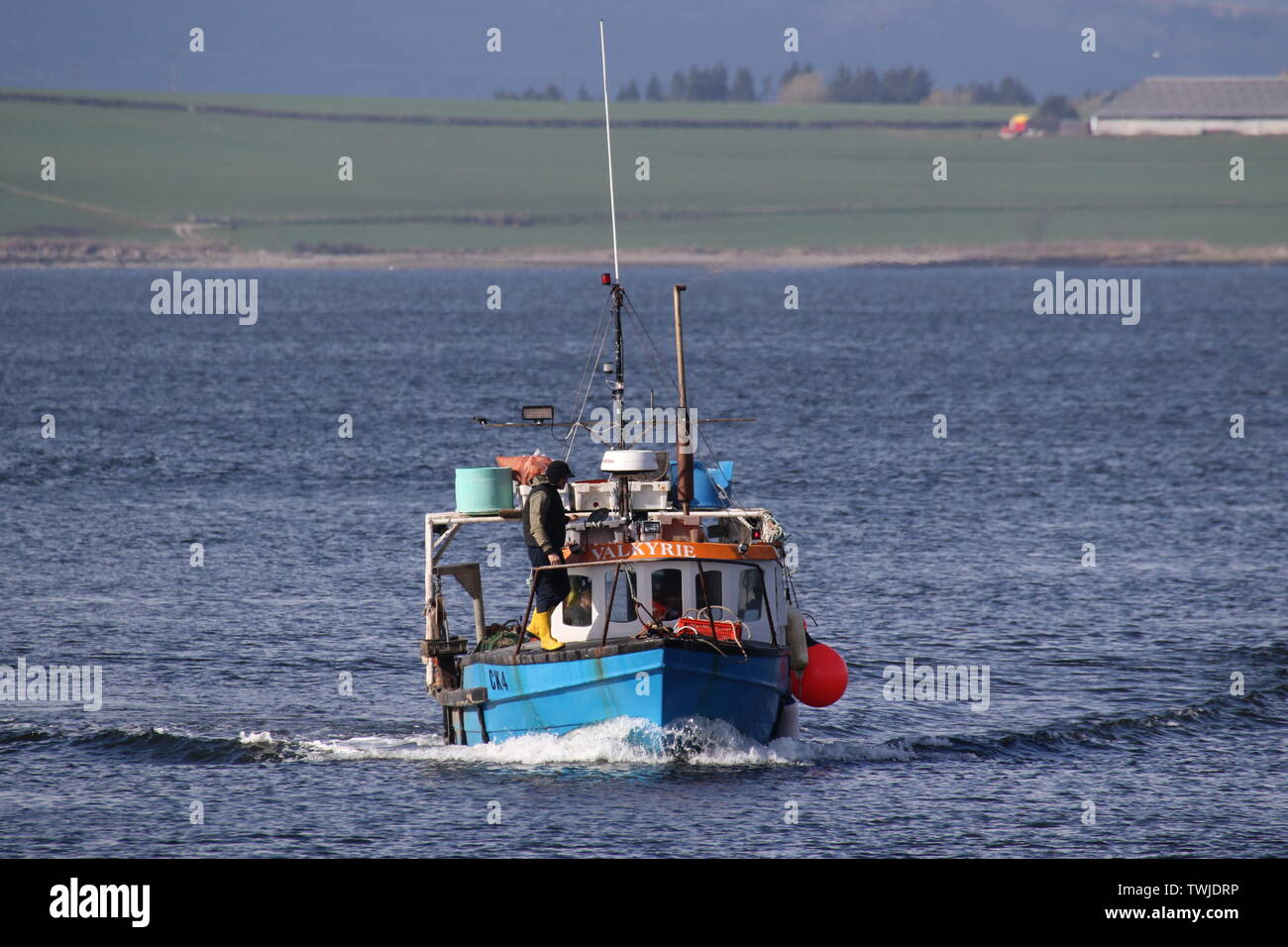 The fishing boat Valkyrie (CK4) approaching East India Harbour at ...
