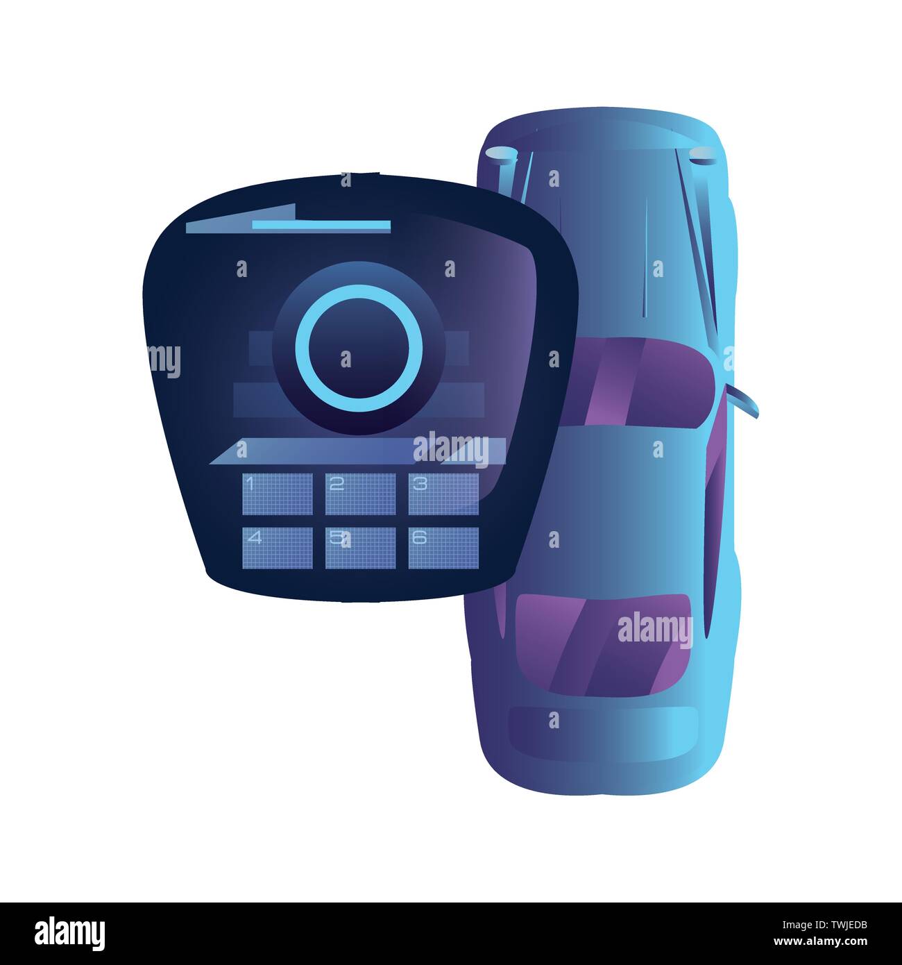 autonomous smart car vector illustration design image Stock Vector ...