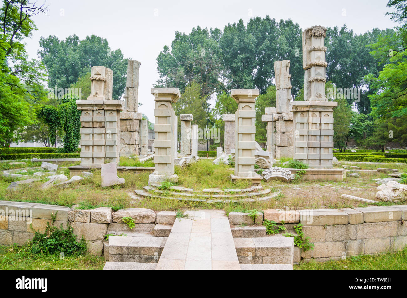 Architectural Scenery of Xiyang Building in Yuanmingyuan, Beijing Stock ...