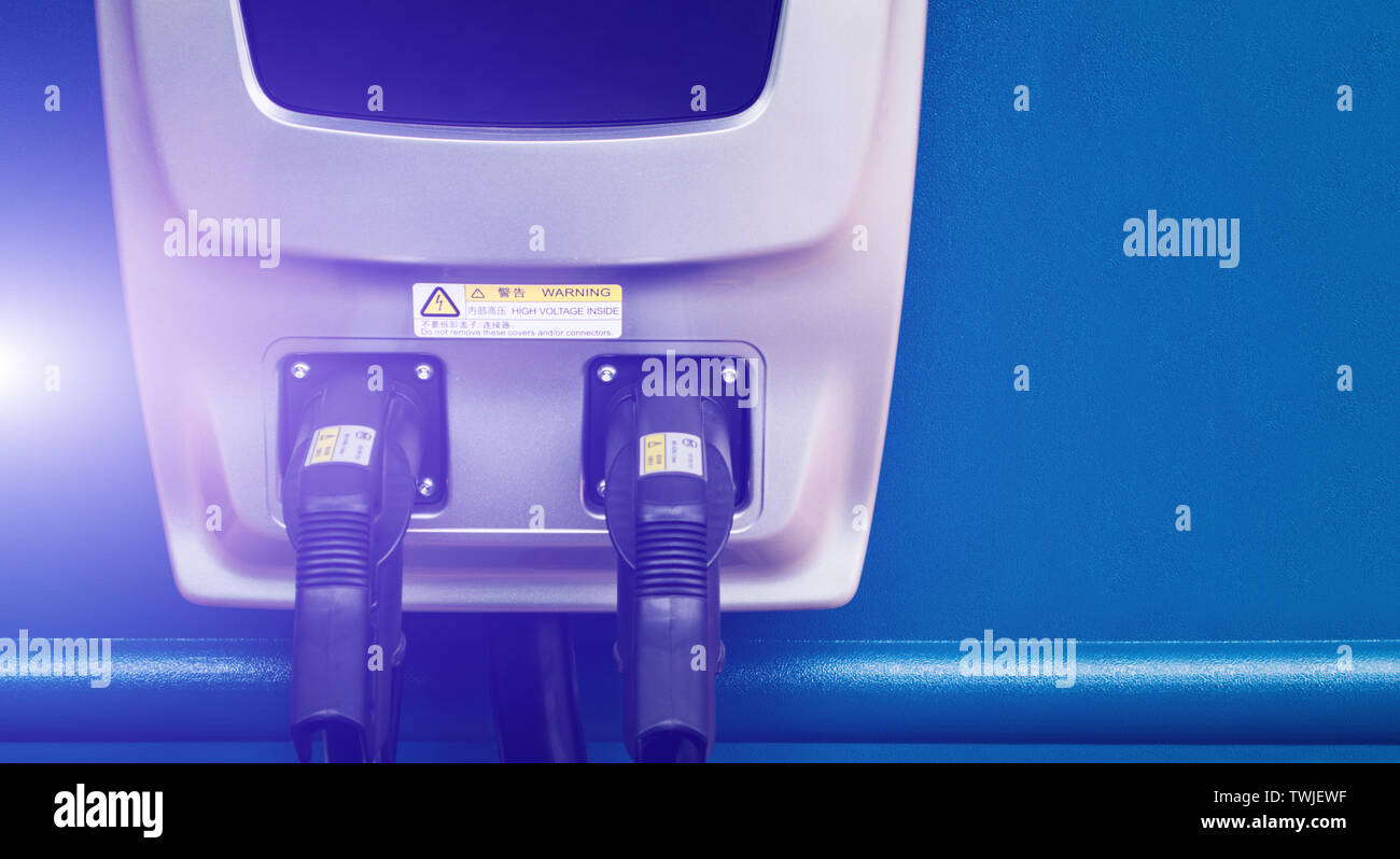 Electric vehicle charging device Stock Photo - Alamy