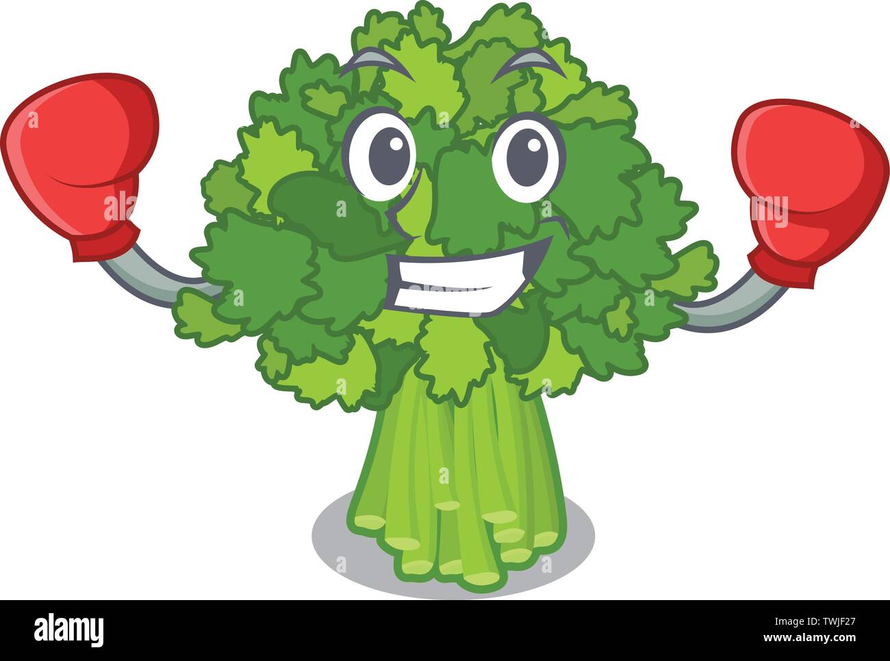Boxing brocoli rabe isolated in the character Stock Vector Image & Art ...