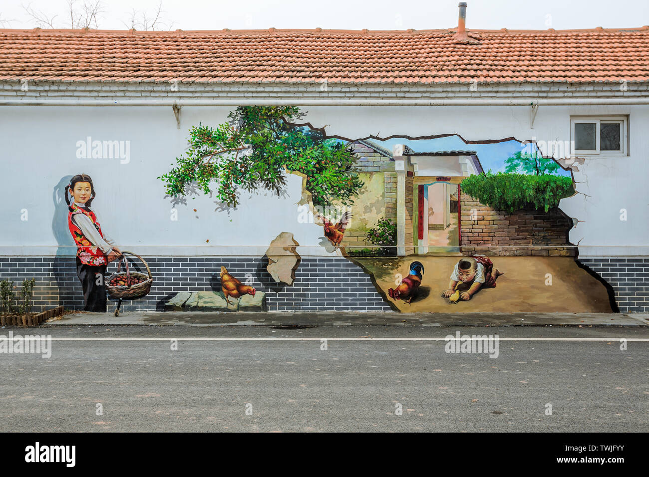 Painted Wall Residence in Yang Liuxue Village, Bincheng District ...