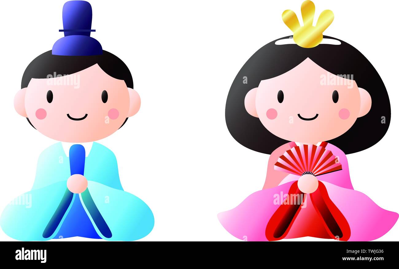 This is dolls used in Japanese festivals called Hinamatsuri Stock ...