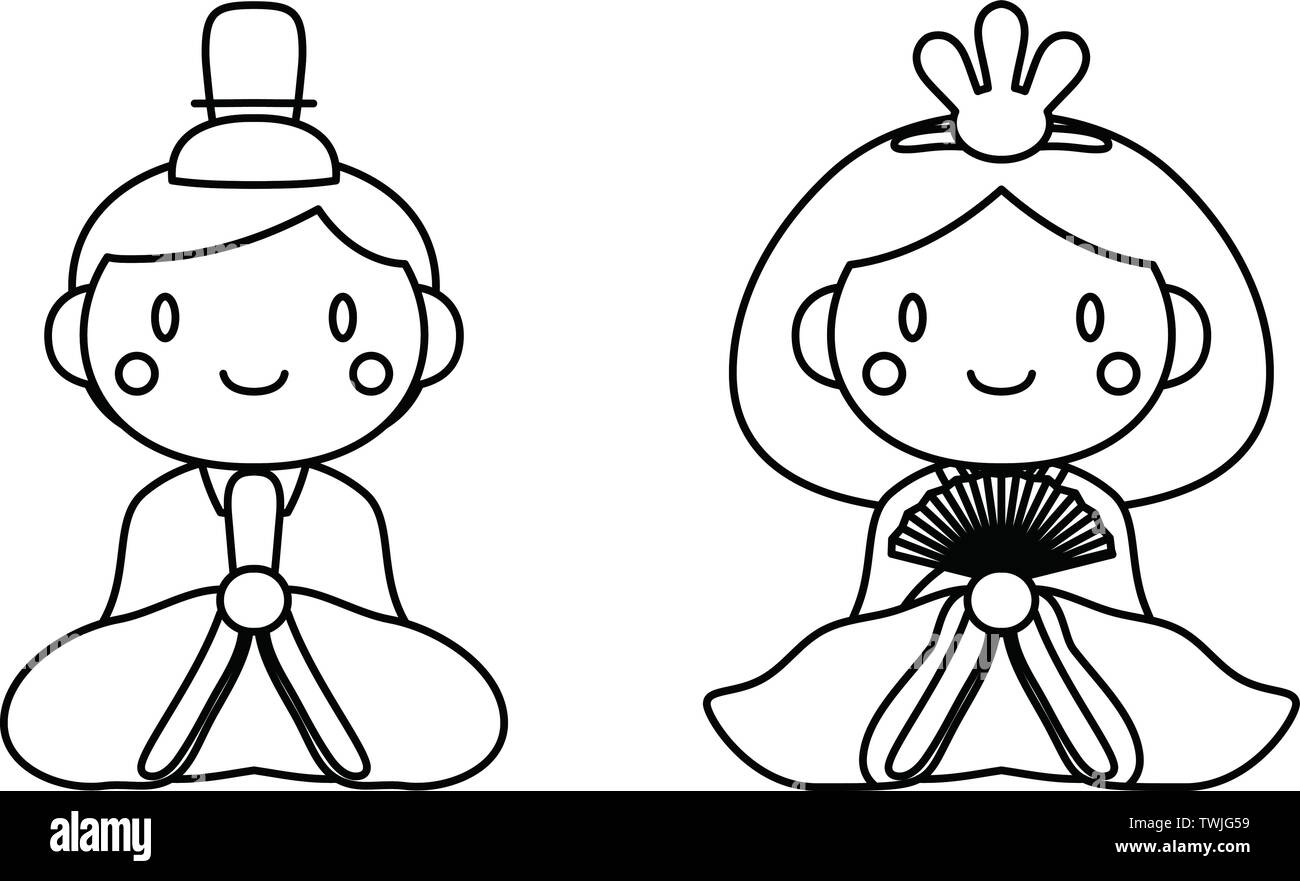 This is dolls used in Japanese festivals called Hinamatsuri Stock ...