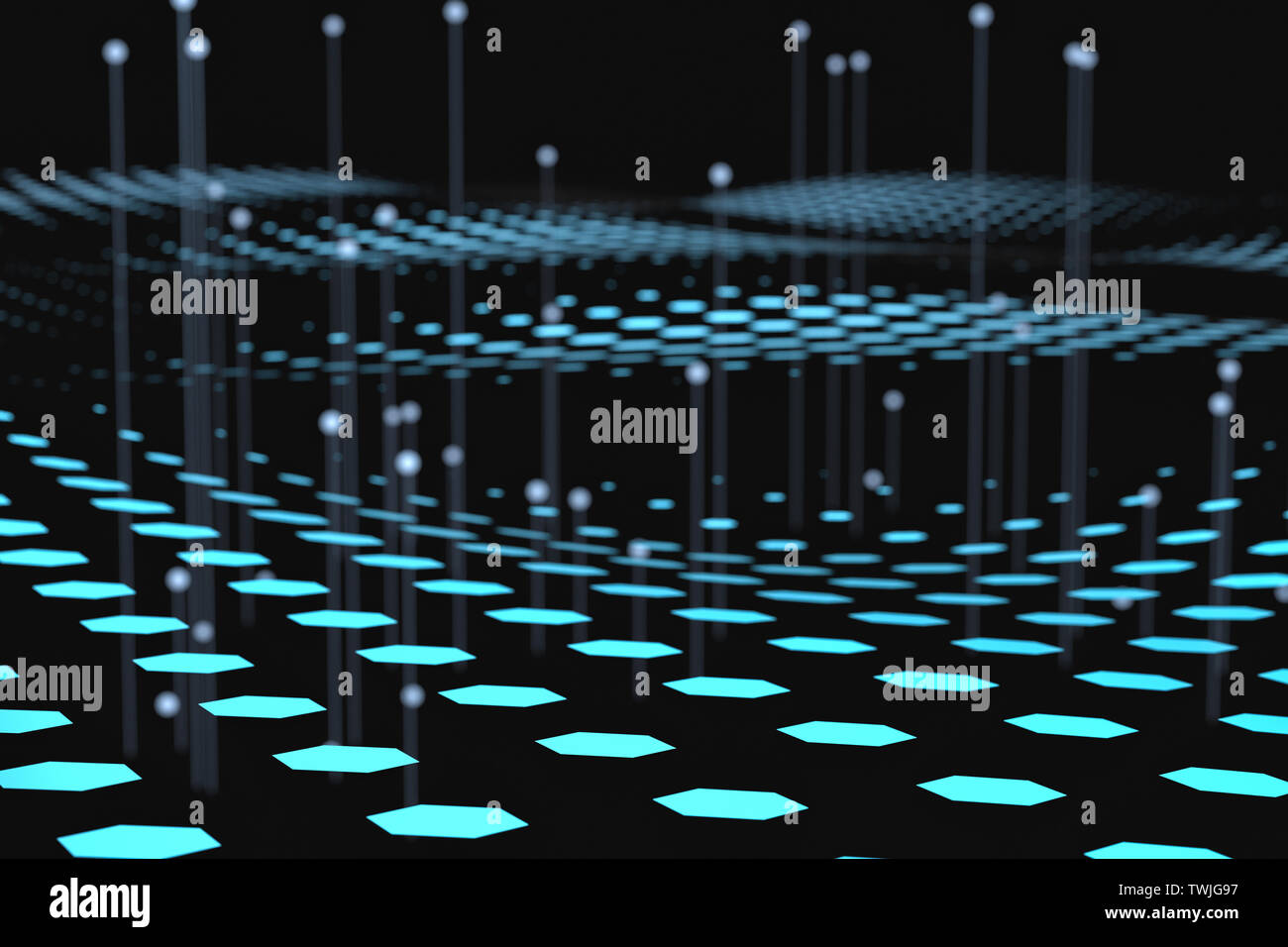 Three Dimensional Rendering Abstract Dots Variable Gradient Background 9211