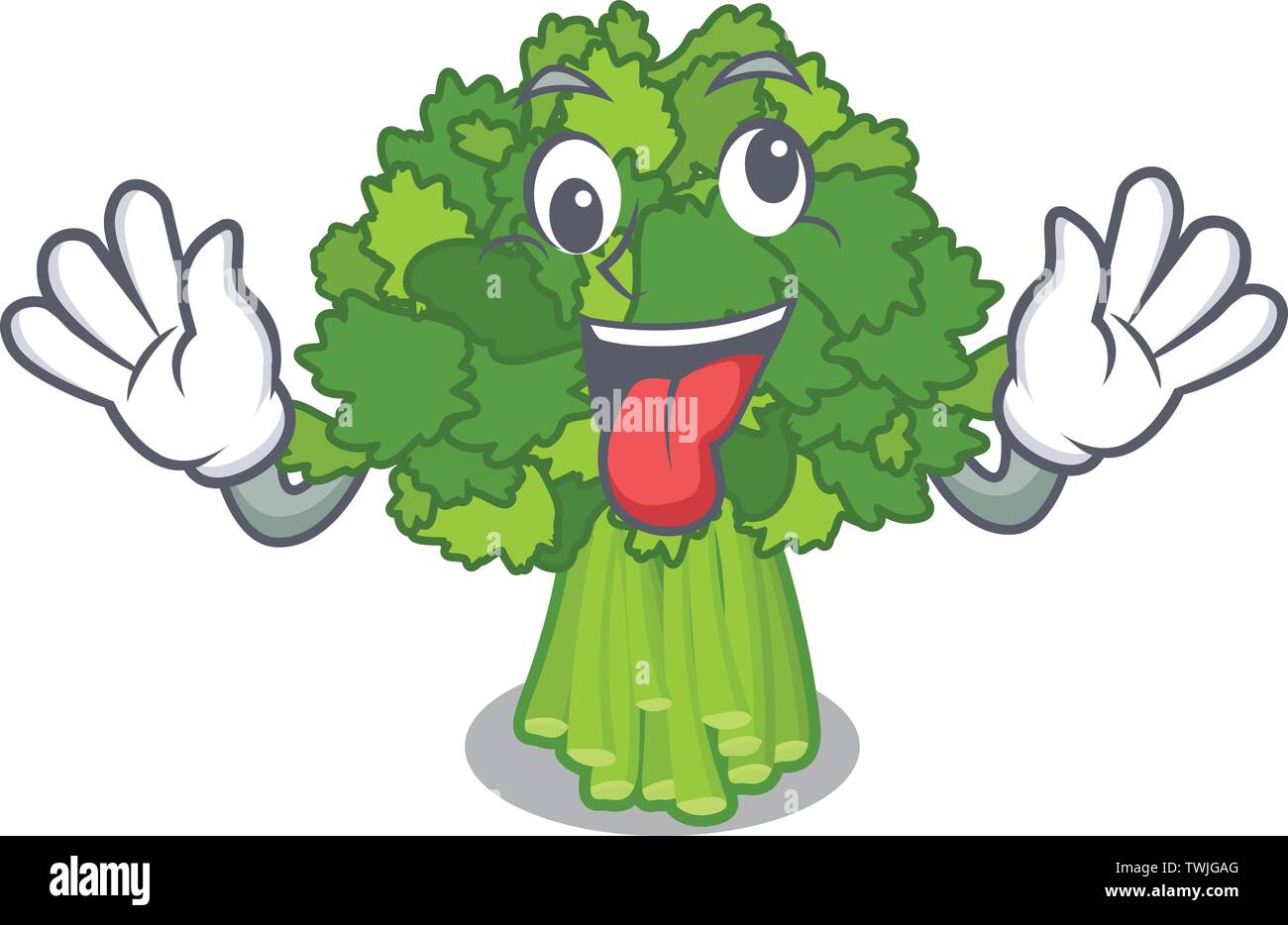 Crazy saute broccoli rabe above cartoon plate Stock Vector Image & Art ...