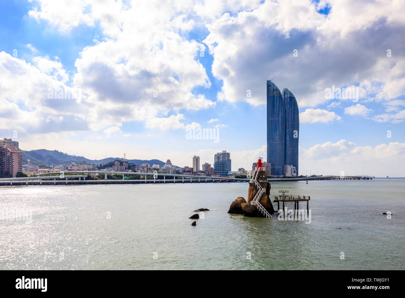 Shimao Twin Towers Building, Xiamen, China Stock Photo - Alamy