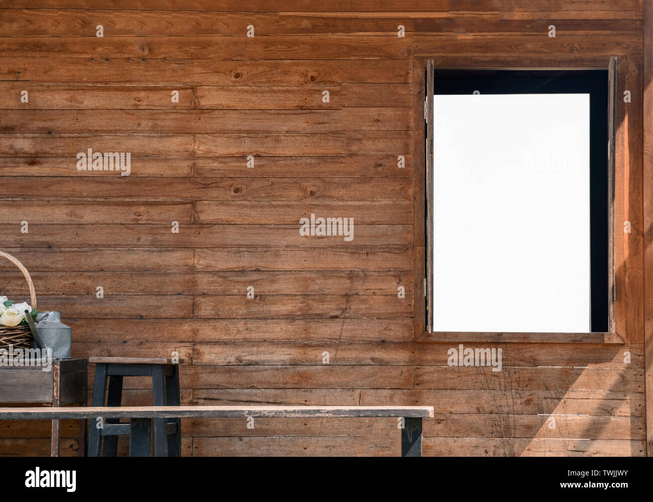 Aged wall wood window hi-res stock photography and images - Alamy