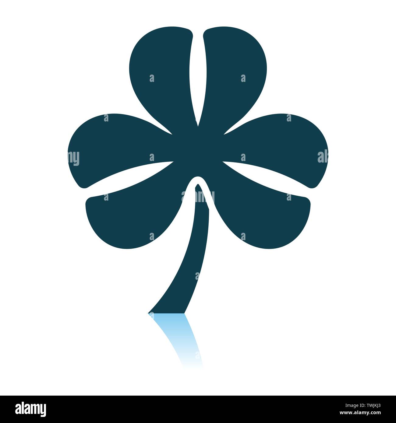 Shamrock Icon. Shadow Reflection Design. Vector Illustration Stock ...