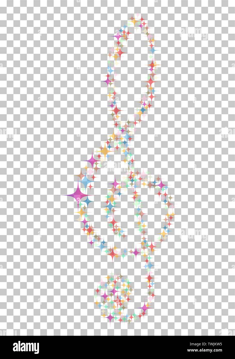 Musical Notes Design With Transparency Grid on Back. Vector ...