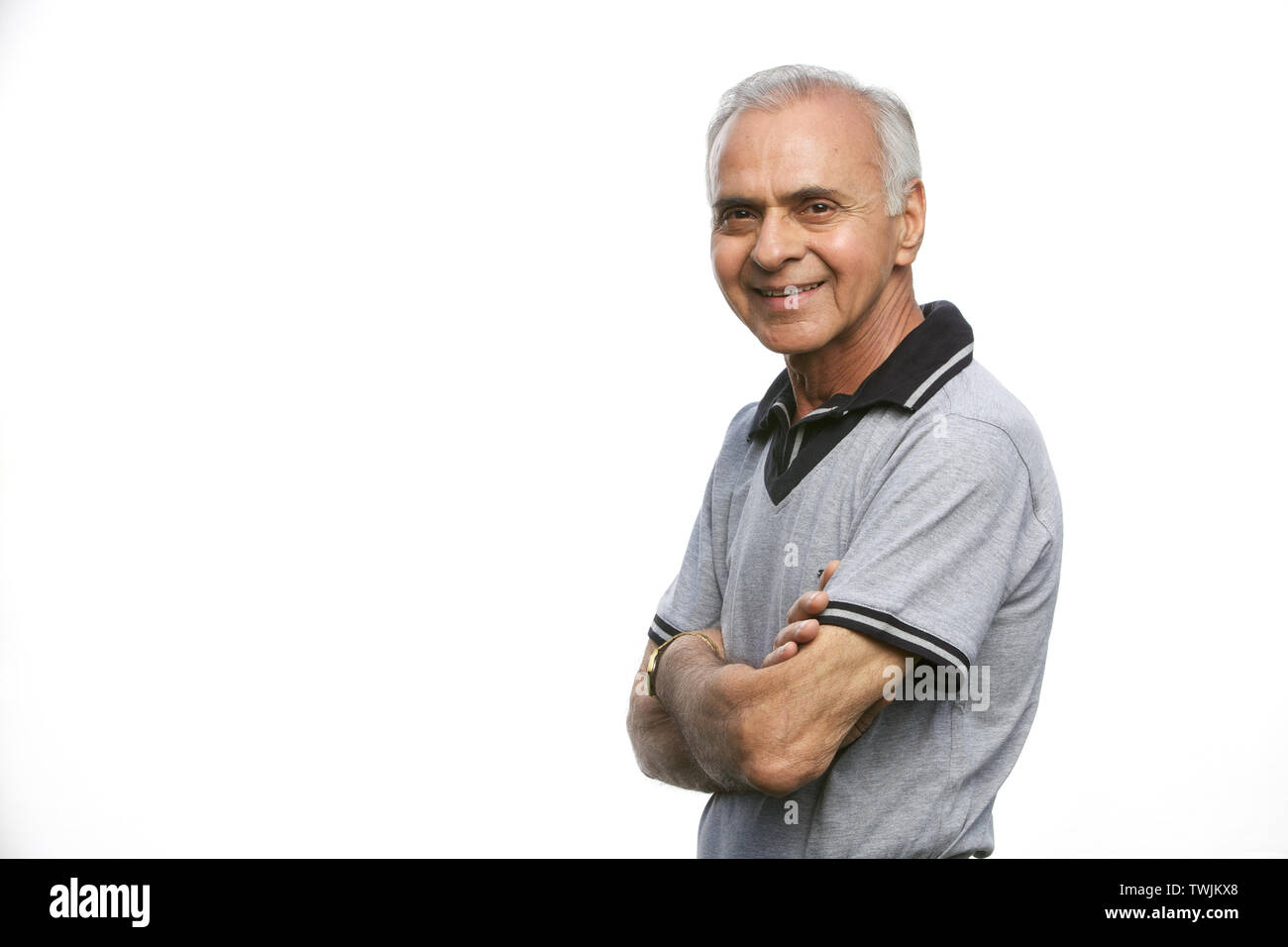 Portrait of an old man smiling Stock Photo - Alamy