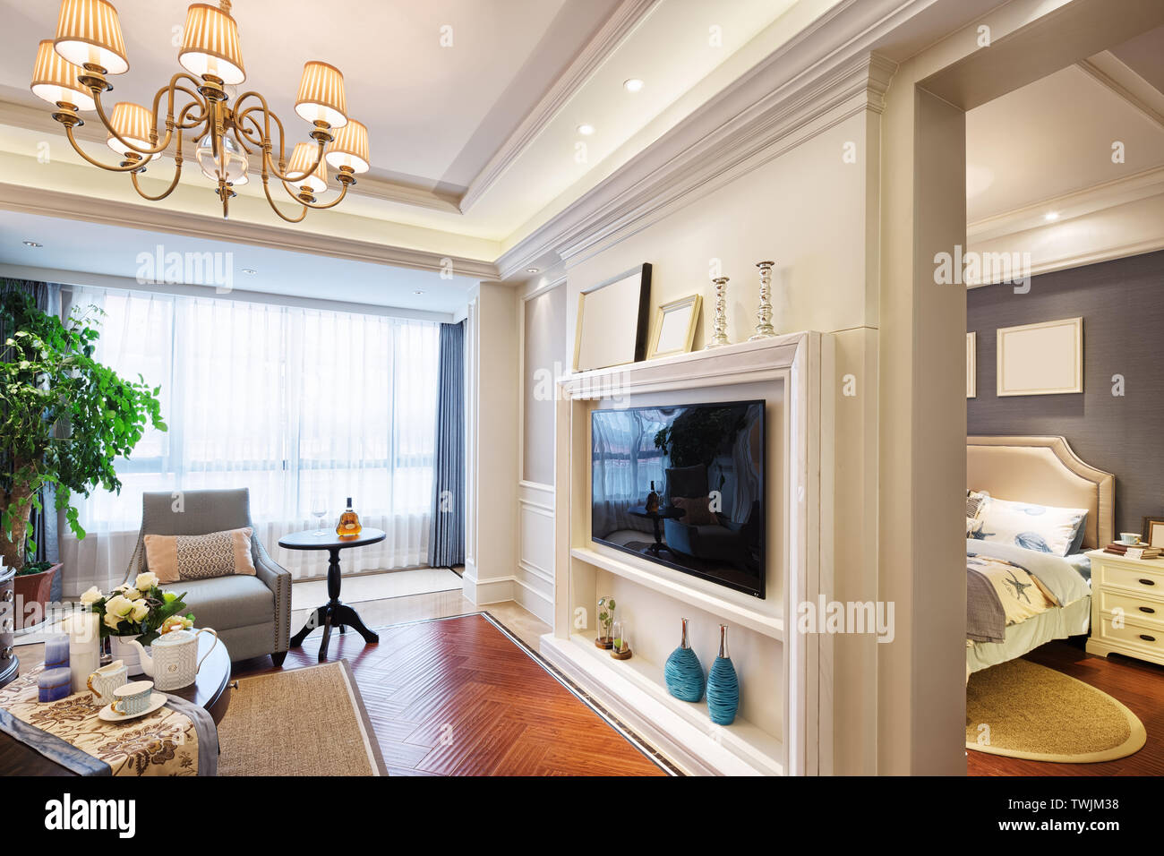 Interior of the living room Stock Photo - Alamy