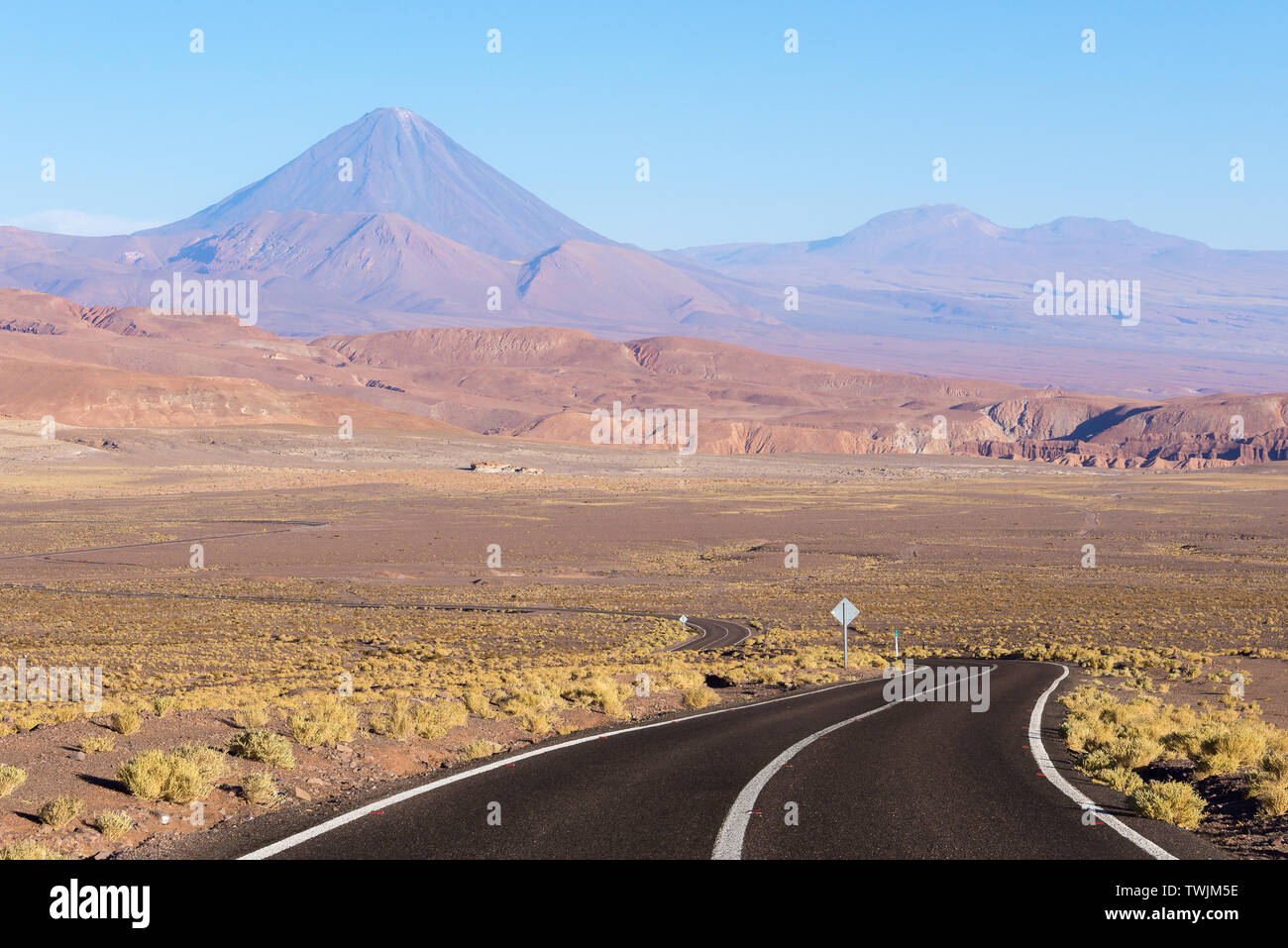 Road in Atacama desert, Chile Stock Photo - Alamy
