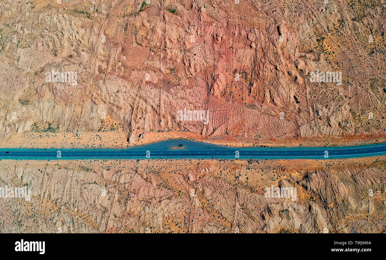 Aerial Birds Eye View of Desert Stock Photo - Alamy