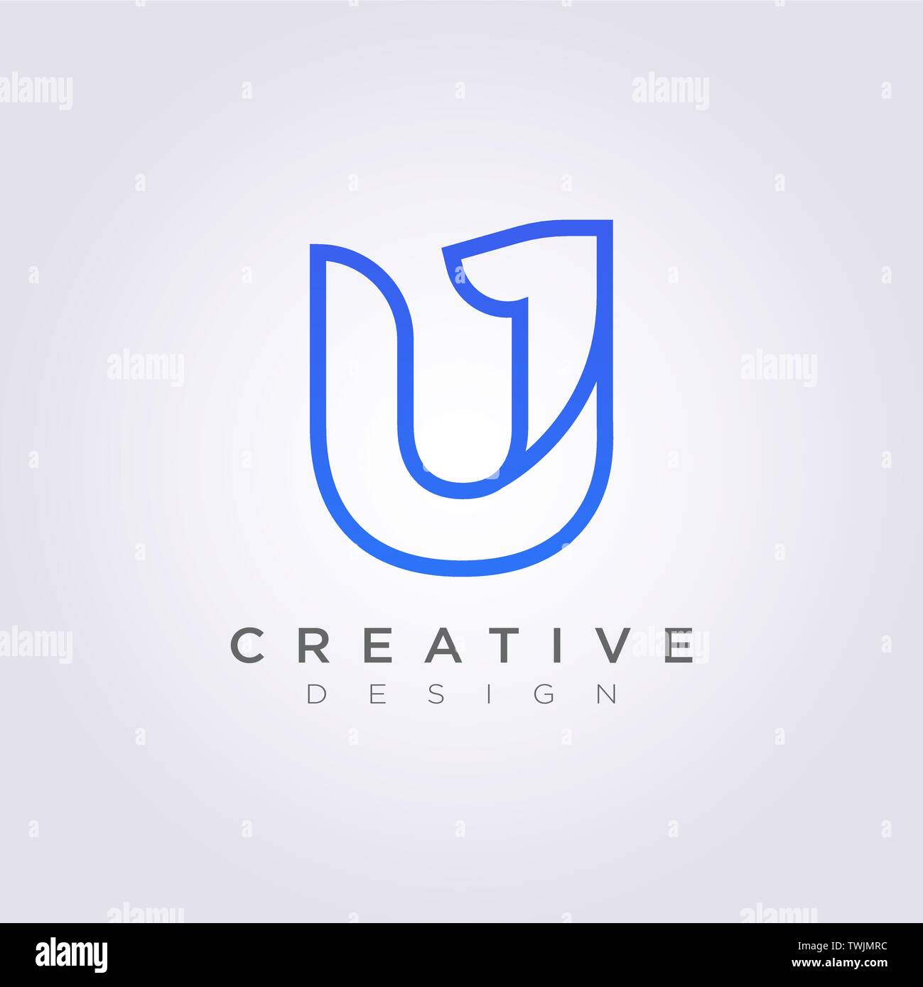 Letter U 1 Vector Illustration Design Clipart Symbol Logo Template ...