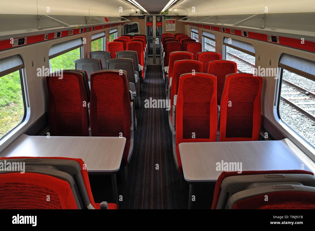 Standard Class Seating In The New Lner Azuma 800 Class Intercity Express Train On Display At