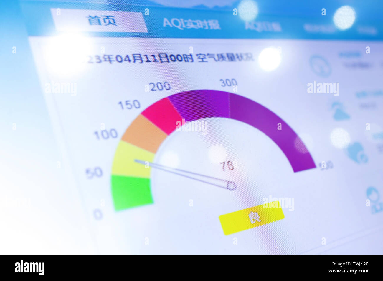 business financial report display on screen Stock Photo - Alamy