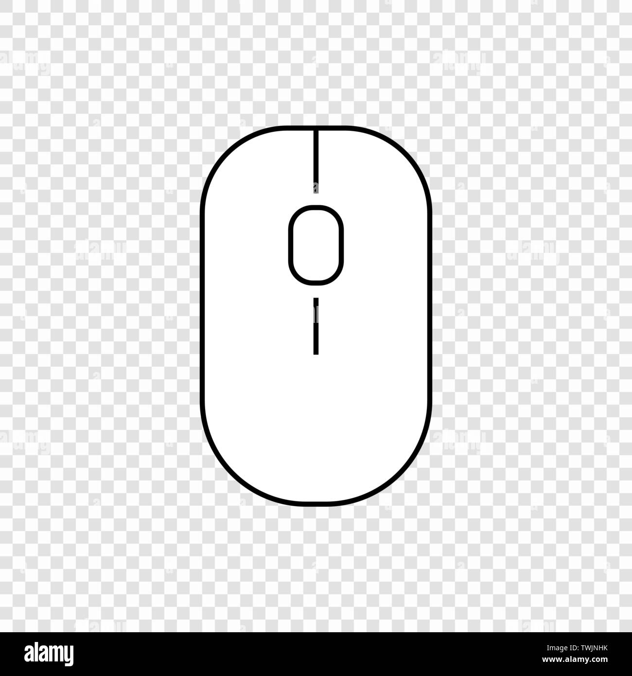 Computer Mouse Vector Icon On Transparent Background Stock Vector Image ...