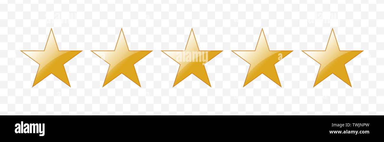 Five star rating, ranking films, TV shows, restaurants and hotels Stock ...