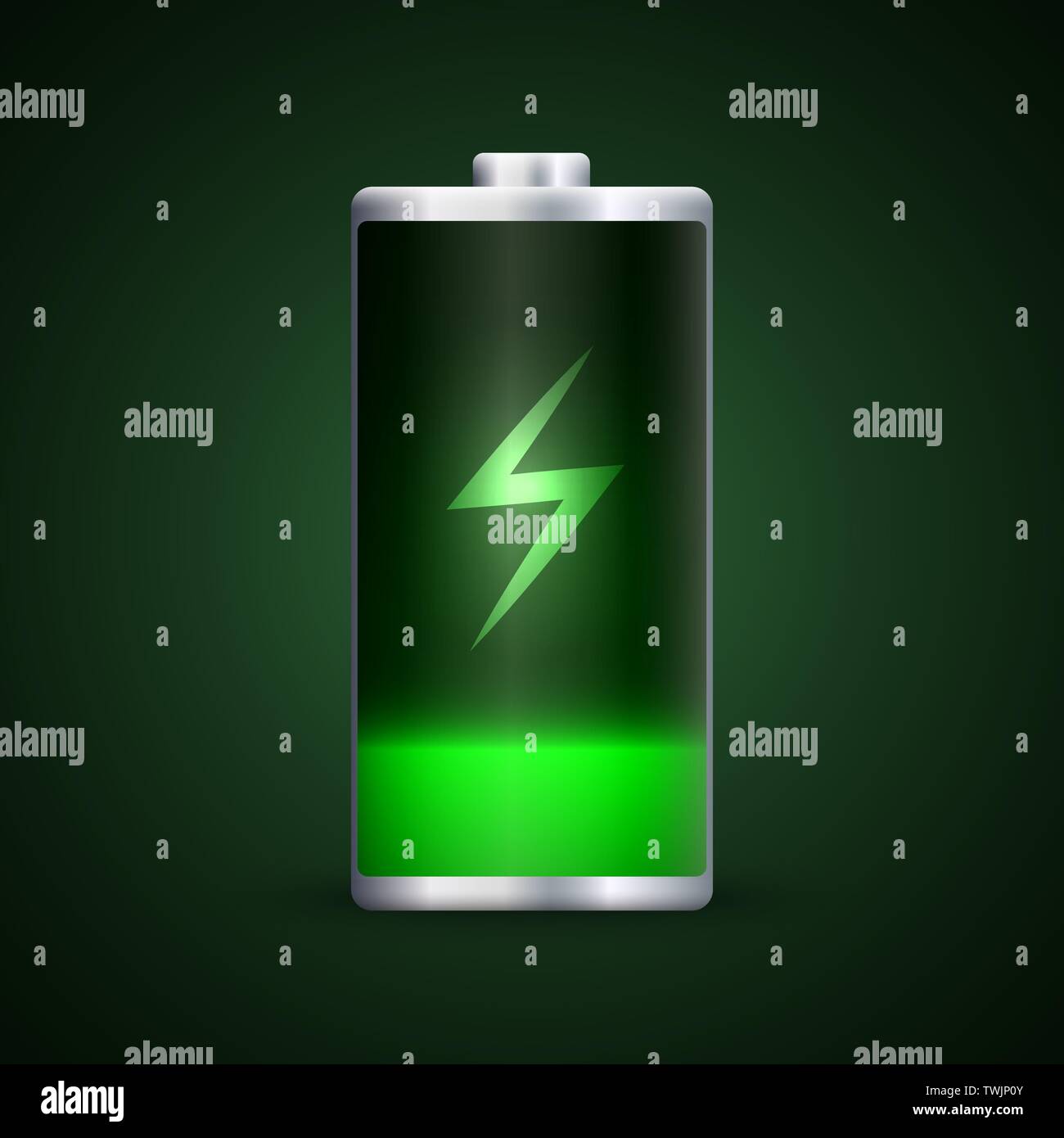 Full energy battery charge. Accumulator Load design Stock Vector Image ...