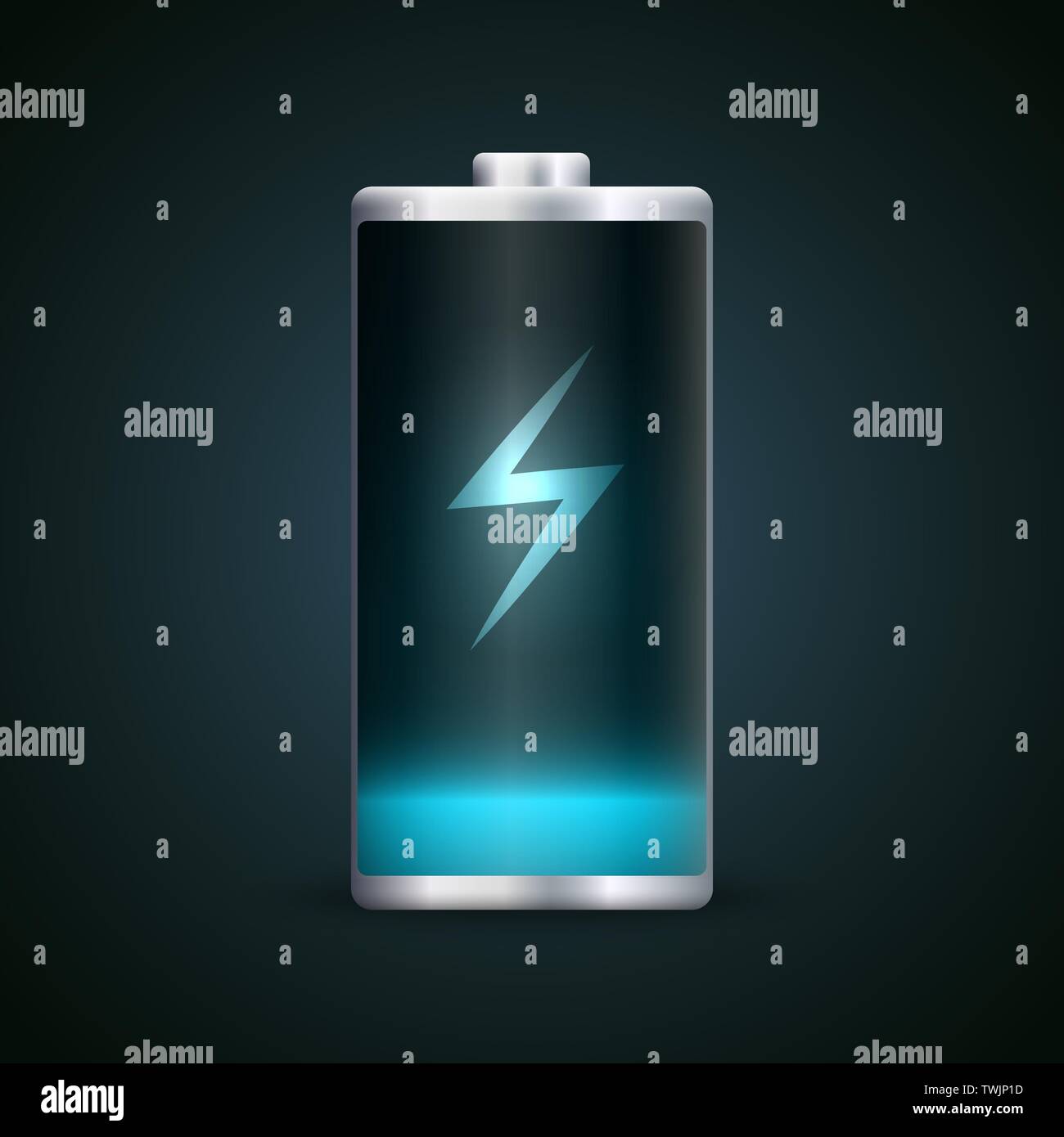Full energy battery charge. Accumulator Load design Stock Vector Image ...