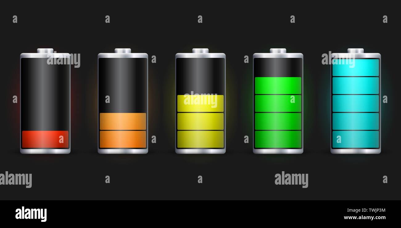 Full energy battery charge. Accumulator Load design Stock Vector Image ...