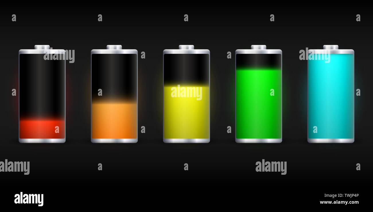 Full energy battery charge. Accumulator Load design Stock Vector Image ...