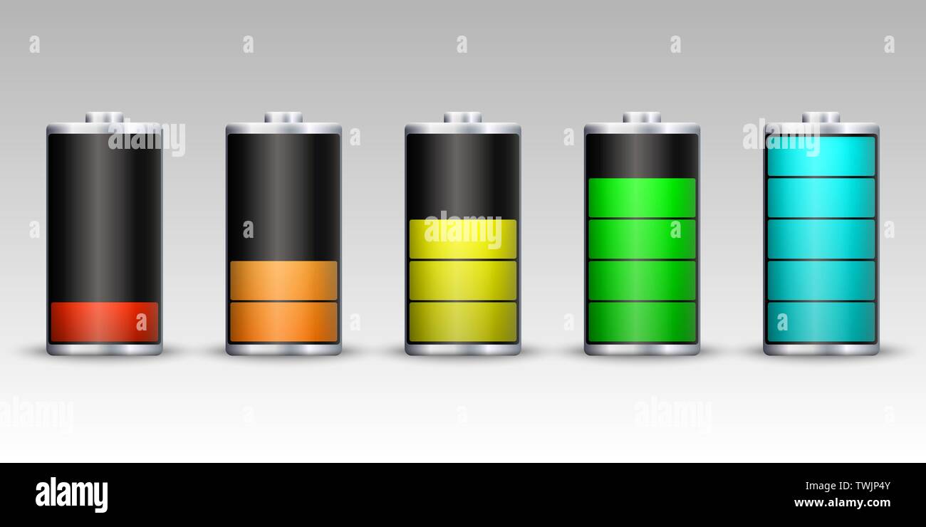 Full energy battery charge. Accumulator Load design Stock Vector Image ...