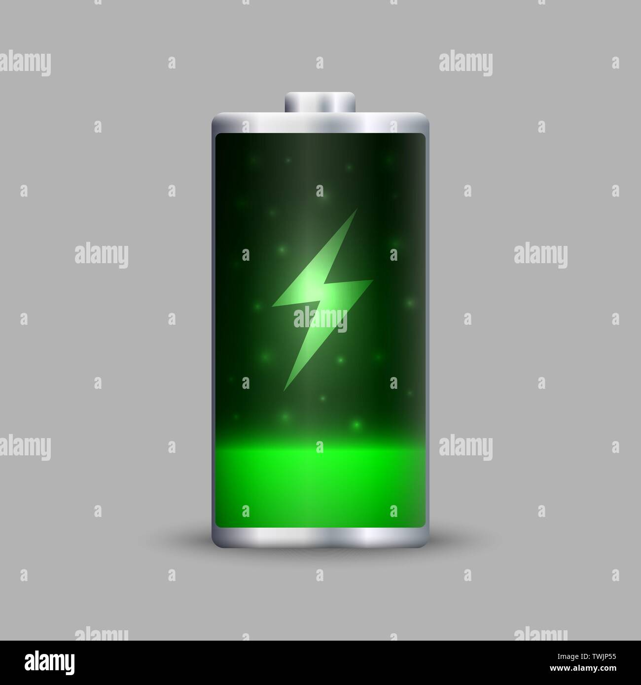 Full energy battery charge. Accumulator Load design Stock Vector Image ...