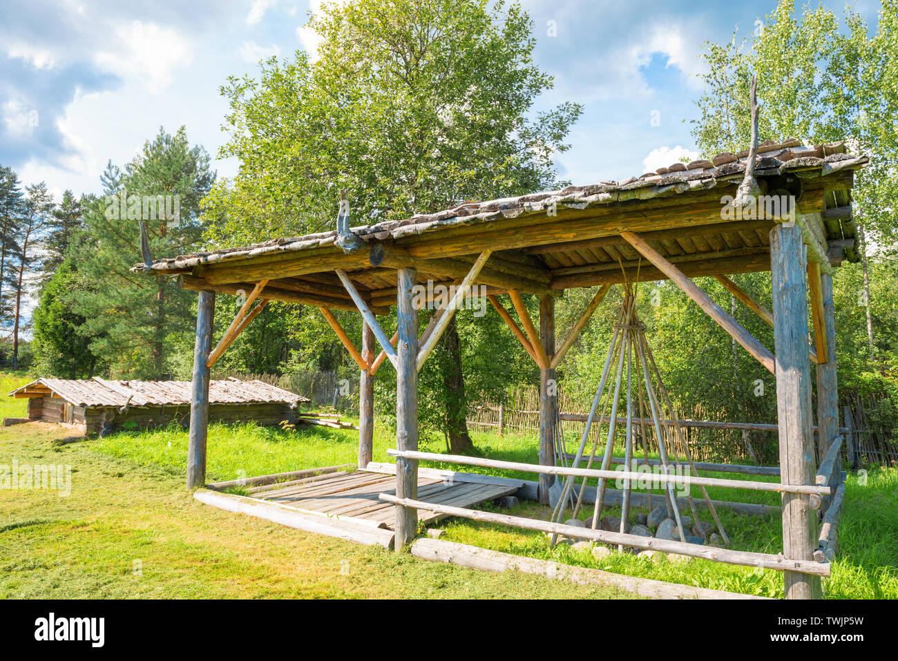 Housekeeping structure for storing hay in a tenth century Slavic ...