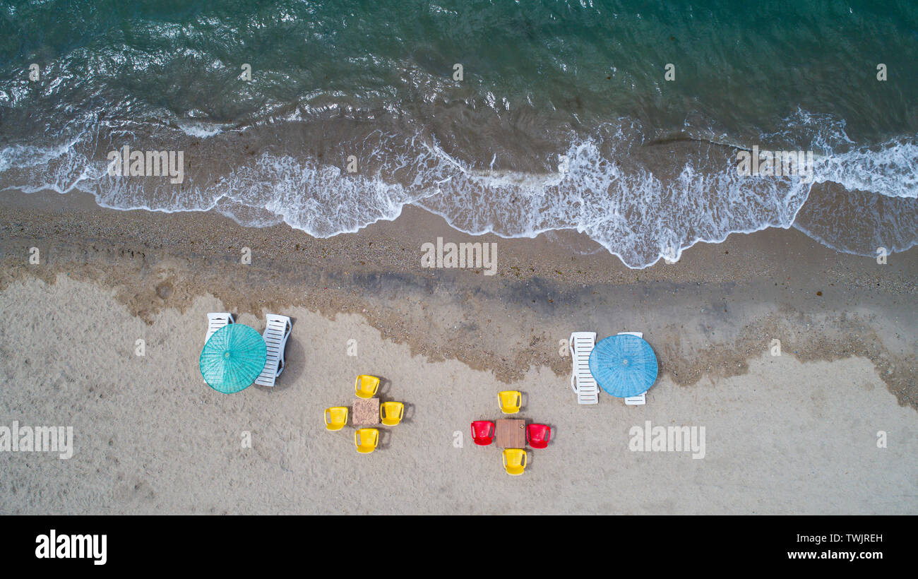 Sun umbrella top view hi-res stock photography and images - Alamy