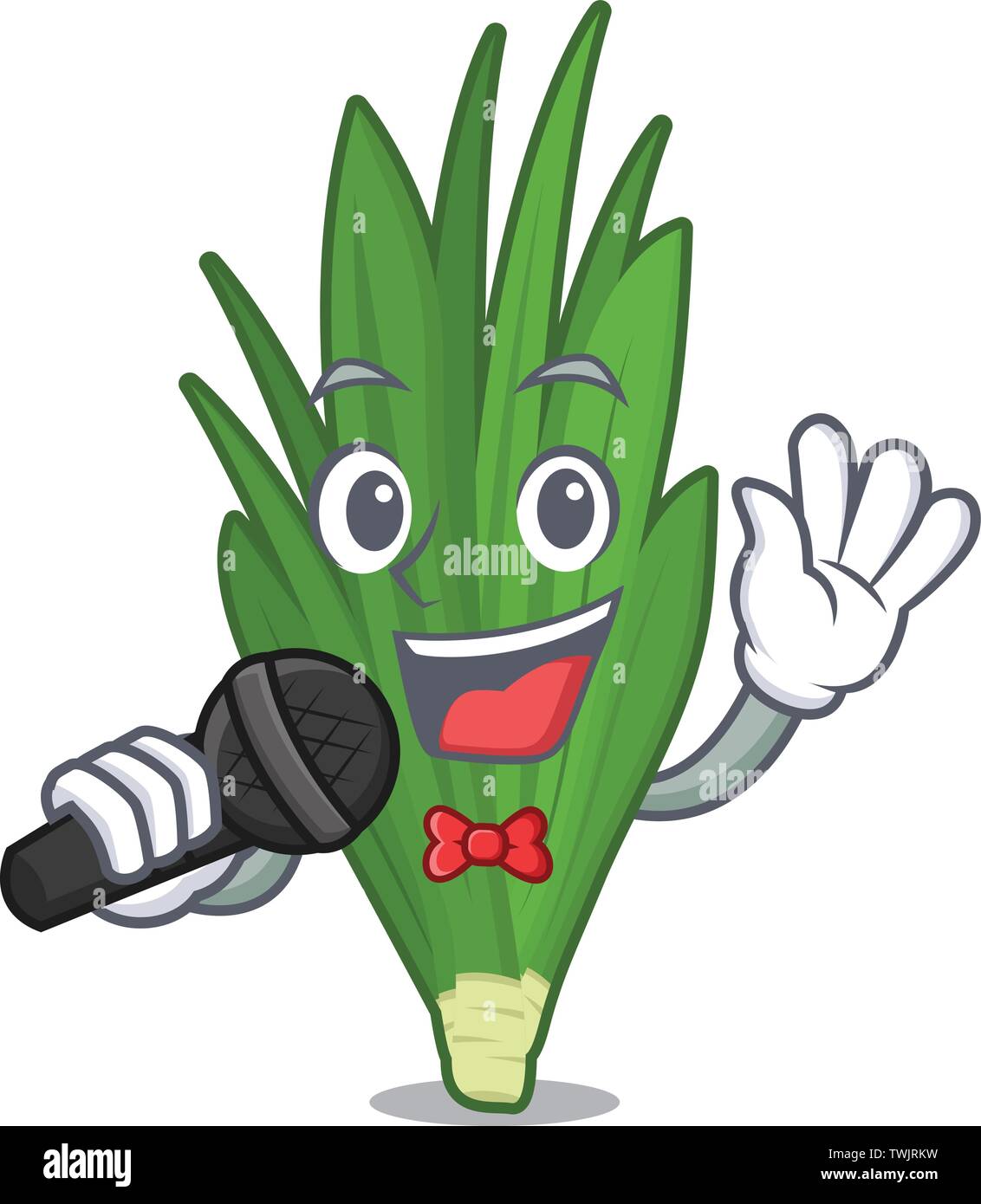 Singing pandan leaves in the cartoon shape Stock Vector Image & Art - Alamy