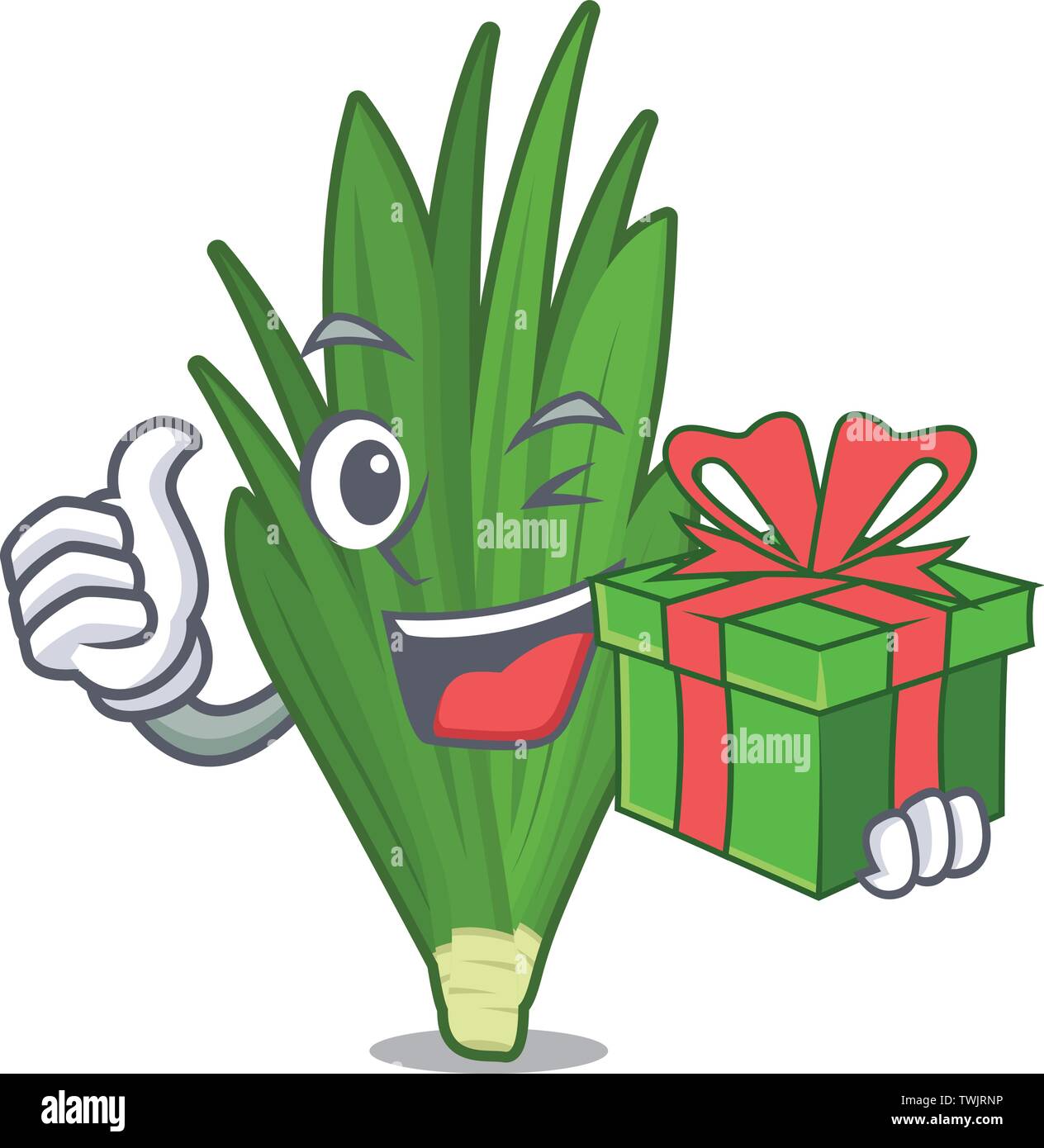 With gift pandan leaves in the cartoon shape Stock Vector Image & Art ...