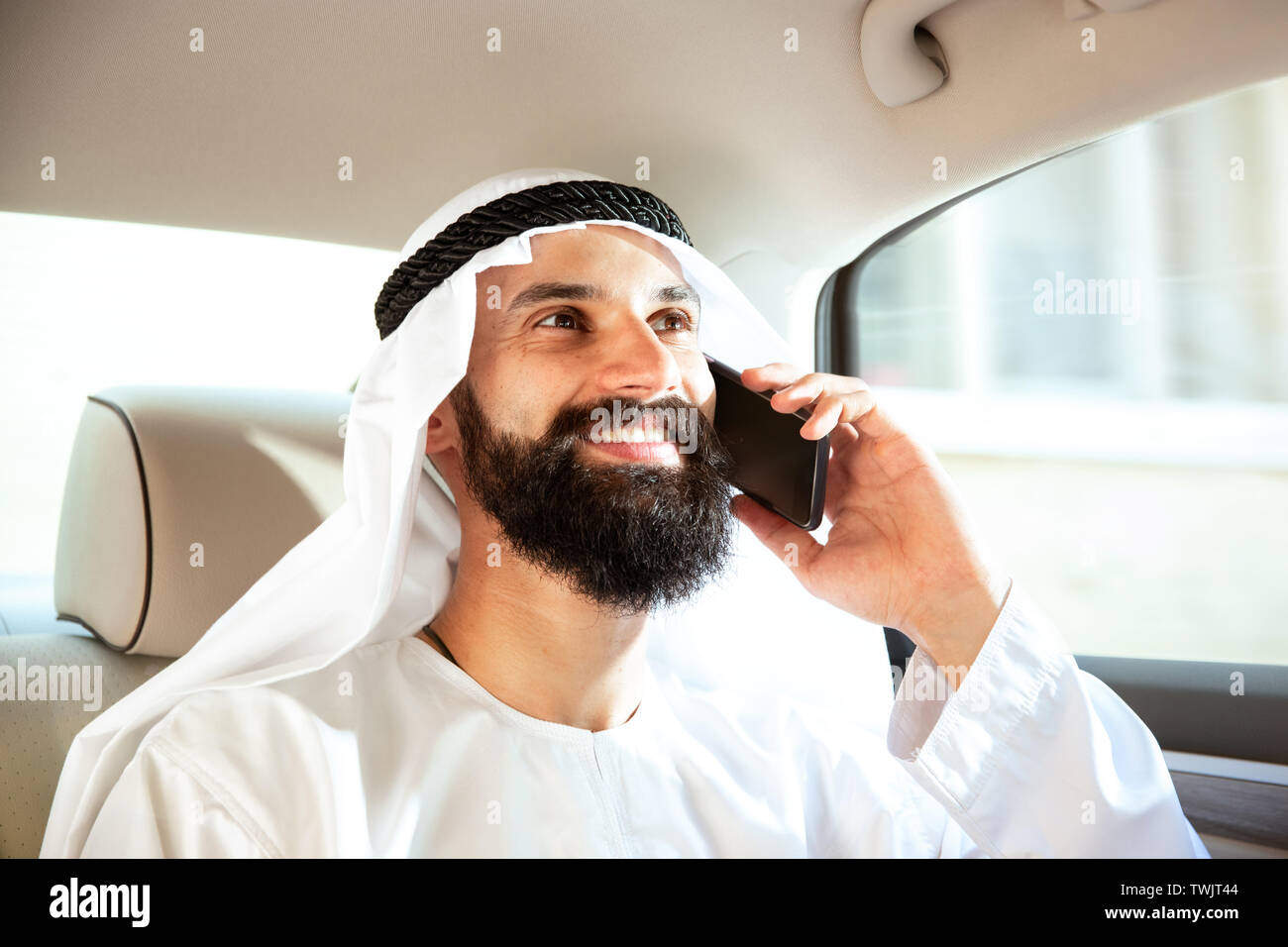 Arab business men in car hi-res stock photography and images - Alamy