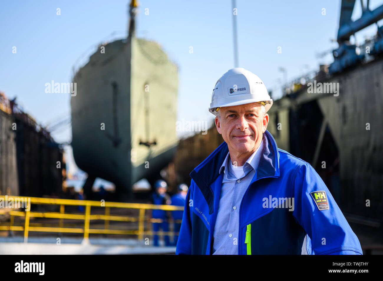Bremerhaven, Germany. 21st June, 2019. Dirk Harms, managing director of ...