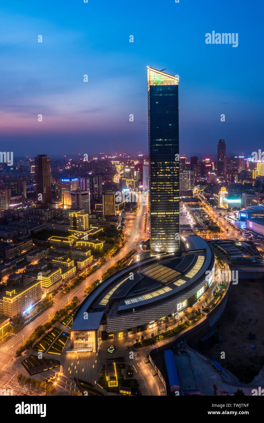 Shenyang City Night View City Henglong Stock Photo - Alamy