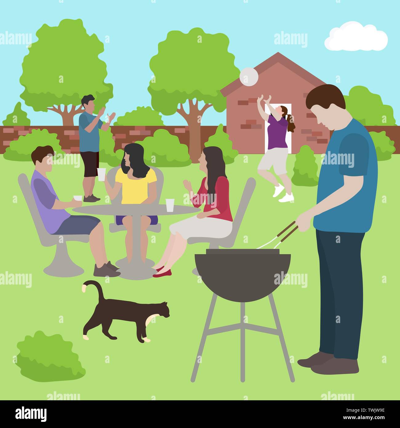 Bbq Picnic Vector