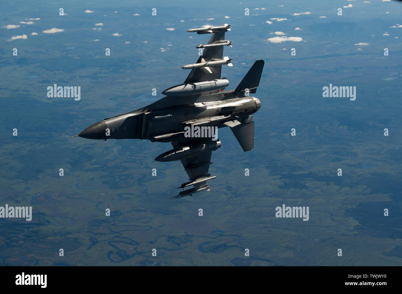 A U.S. Air Force F-16 Fighting Falcon pilot from the 13th Fighter ...