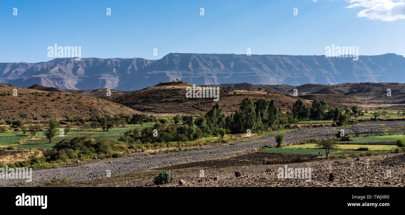 landscape in the highlands of Lalibela, Ethiopia, Africa Stock Photo ...